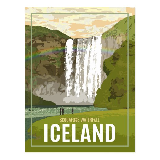 Iceland - Vintage Travel Postcard | Zazzle.ca