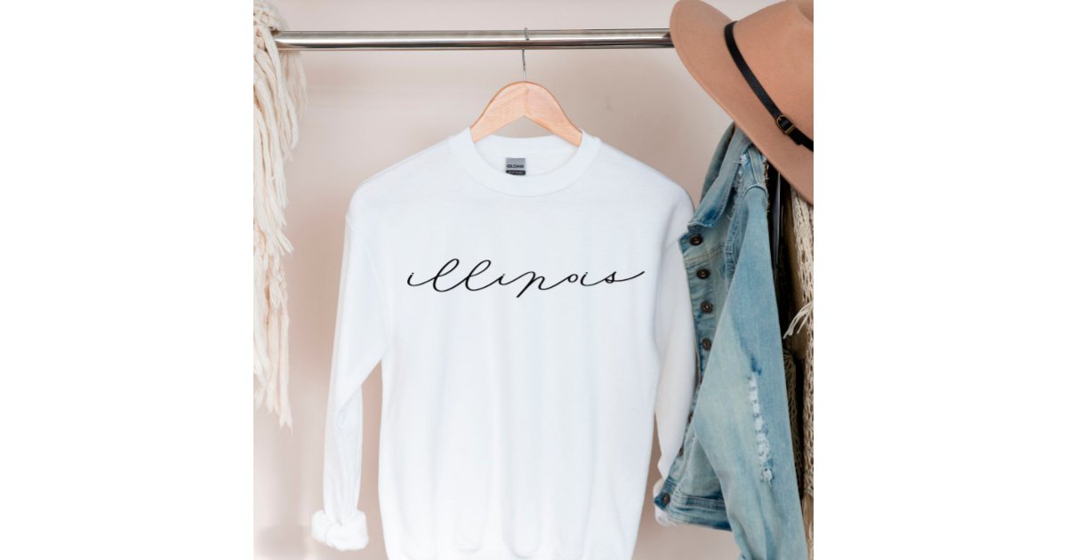 Illinois Script State Women’s Sweatshirt | Zazzle