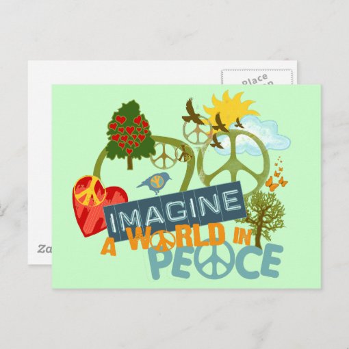 Imagine World Peace Postcard | Zazzle