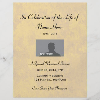 Celebration Of Life Promotional Flyers, Celebration Of Life Promotional ...