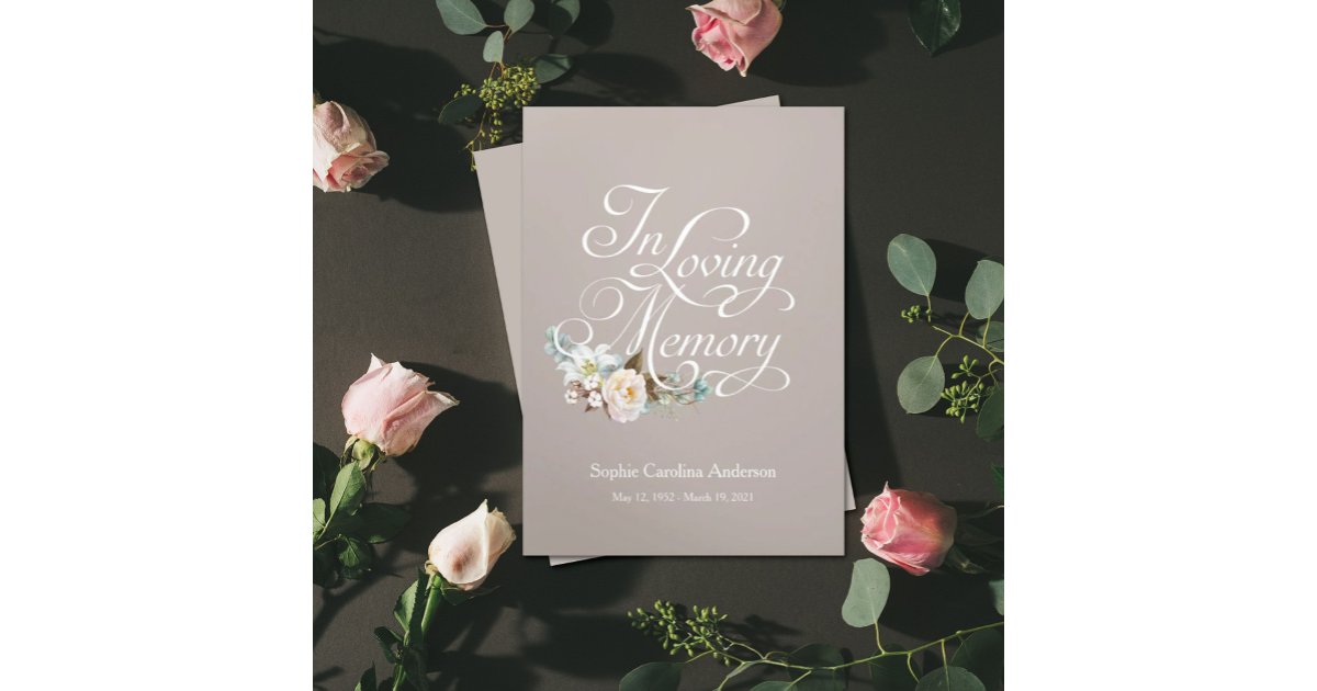 In Loving Memory Celebration of Life Program Tri-Fold Invitation | Zazzle