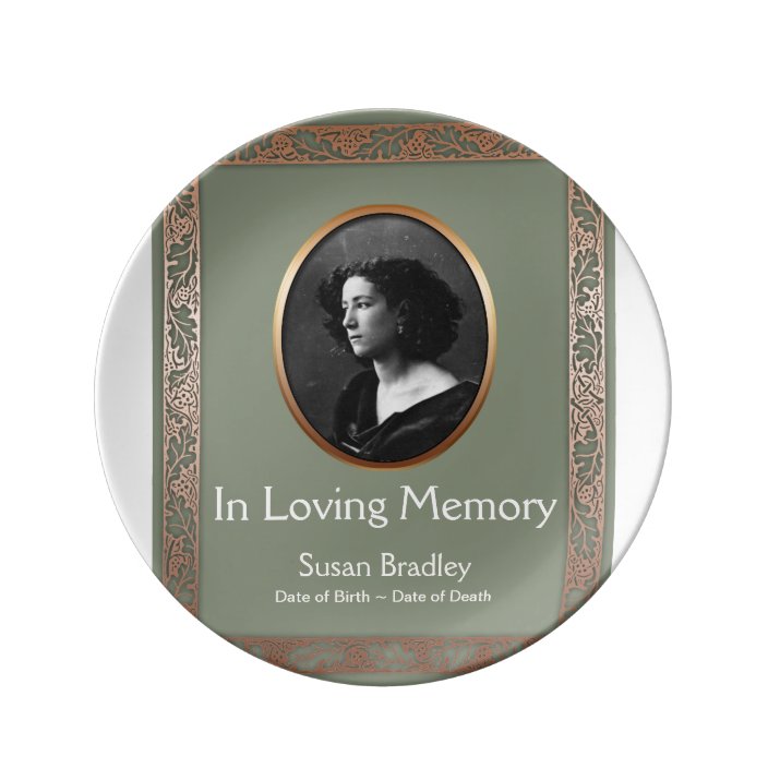 In Loving Memory Personalized Memorial Plate 1 | Zazzle.ca