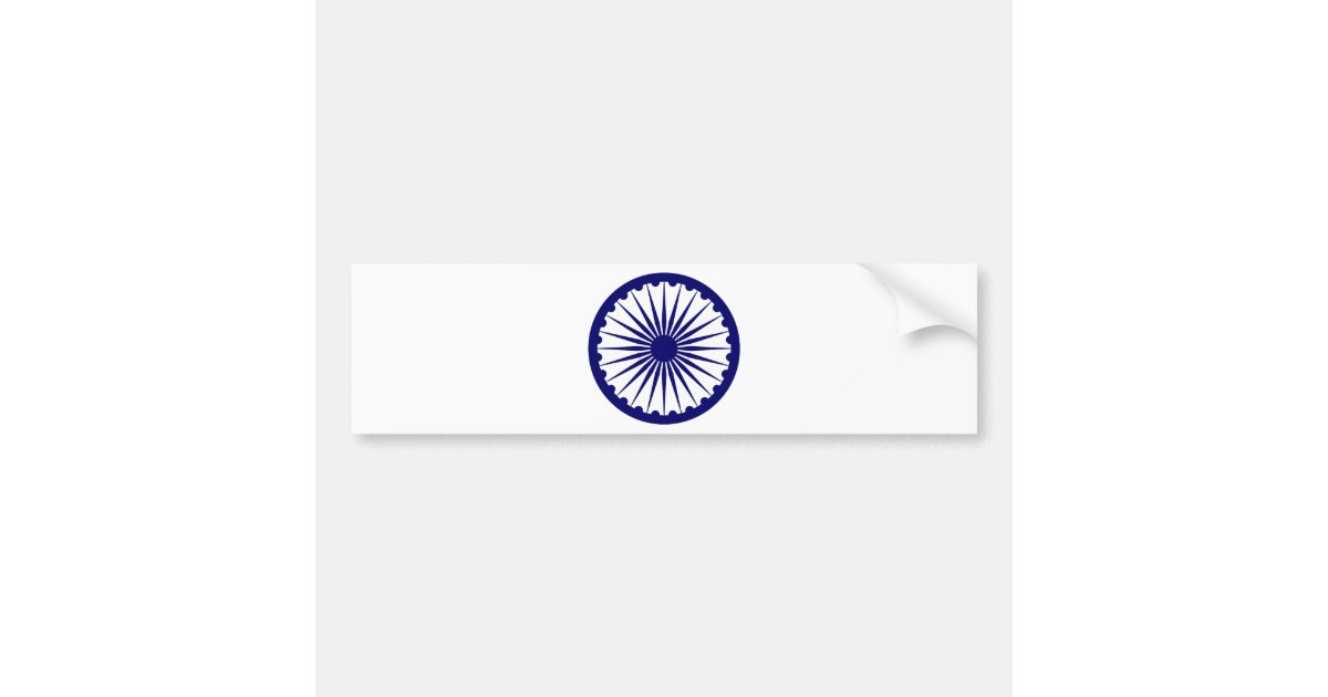 India Ashoka Chakra Bumper Sticker | Zazzle