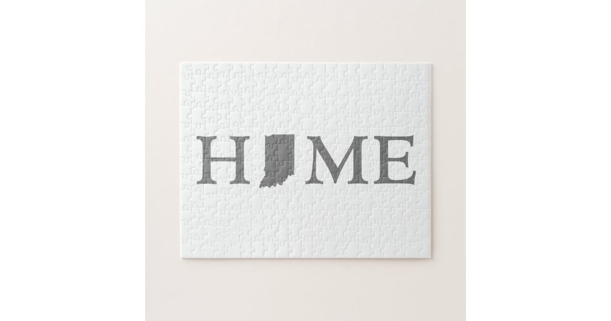 Indiana Shaped Letter Indianan Home Hoosier Jigsaw Puzzle | Zazzle