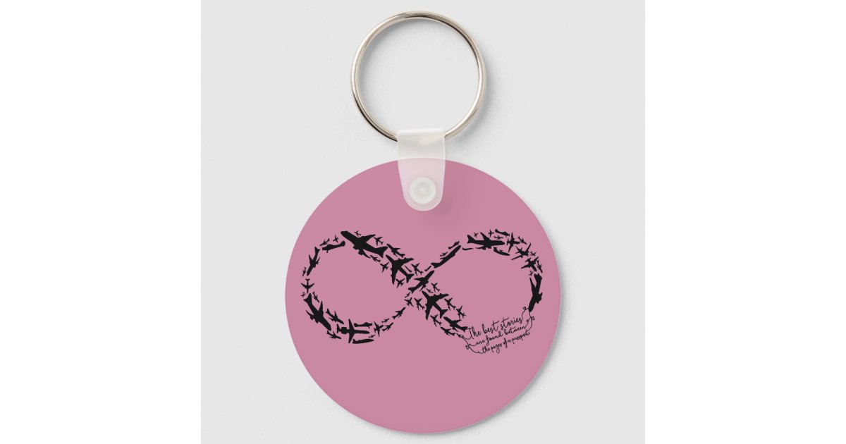 Infinity Symbol Keychain, World Traveller Gift Keychain | Zazzle