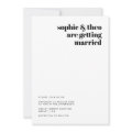 Informal Minimalist | Modern Retro Casual Wedding Invitation | Zazzle