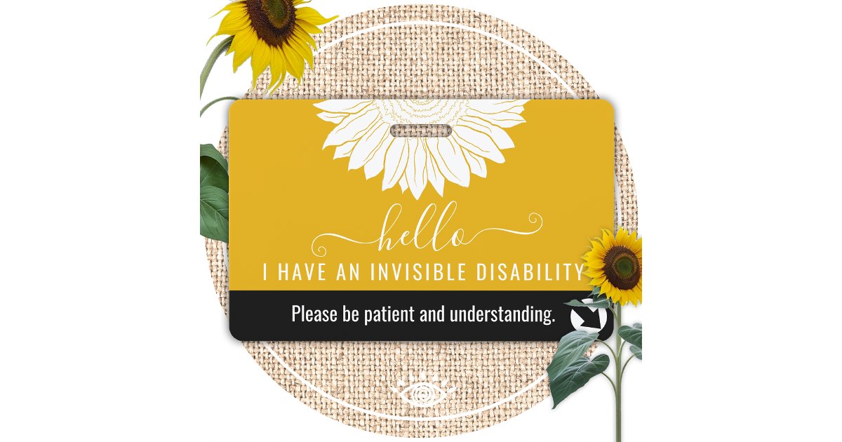 invisible disability awareness and emergency badge | Zazzle