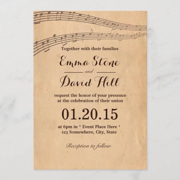 Invitations & Faire-part Musique | Zazzle.ca