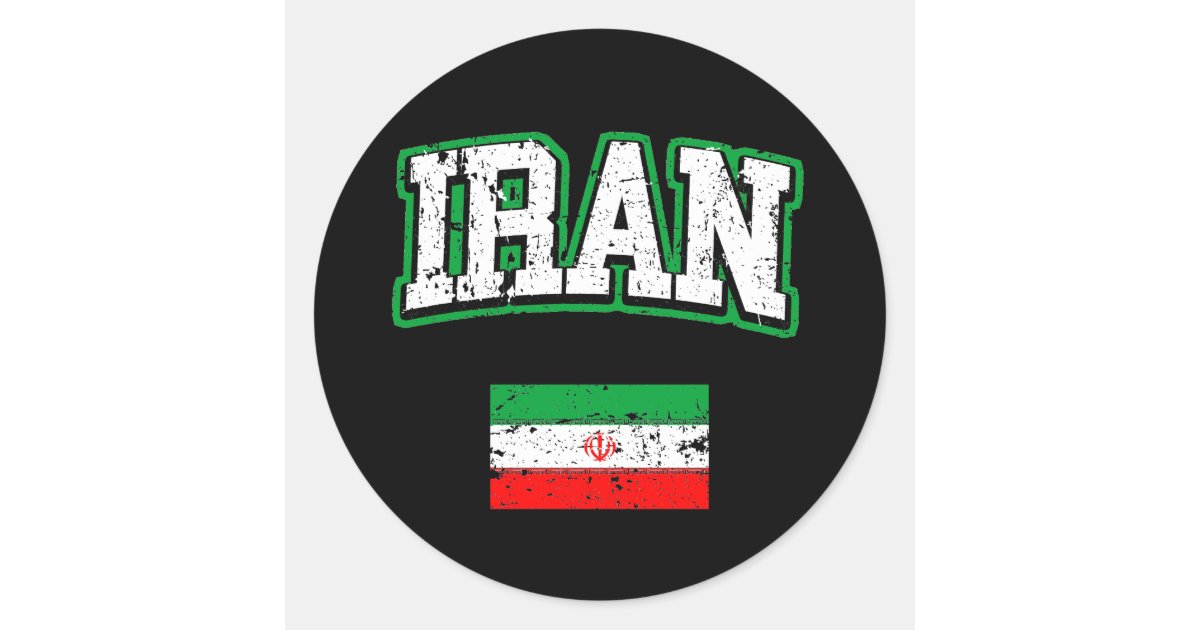 Iran Flag Classic Round Sticker | Zazzle