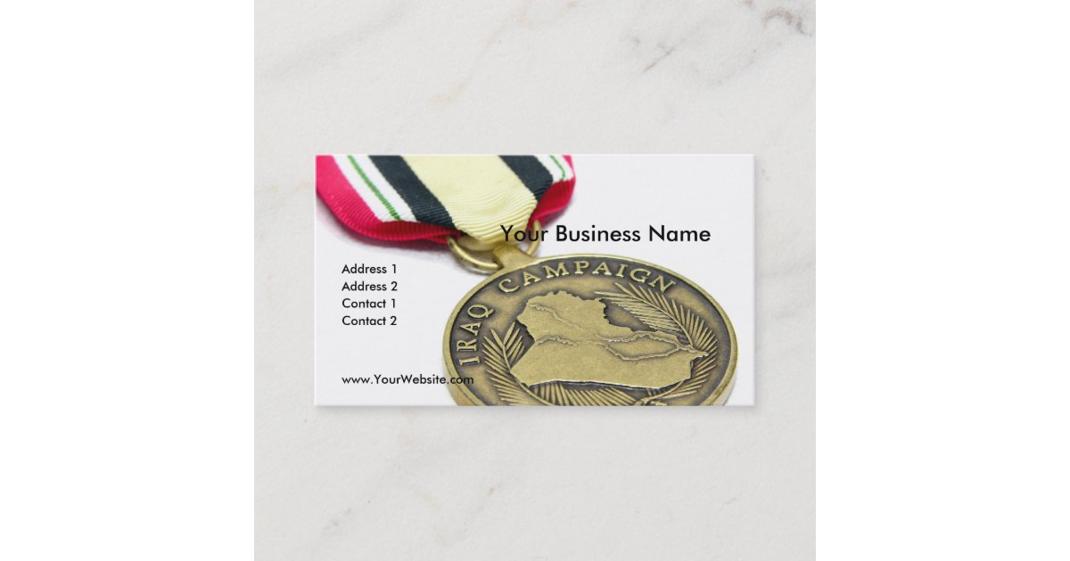 Iraq Campaign Medal Business Card | Zazzle