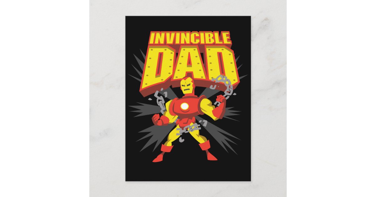 Iron Man | Invincible Dad Postcard | Zazzle