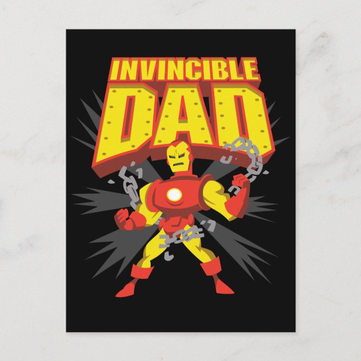Iron Man | Invincible Dad Postcard | Zazzle.ca