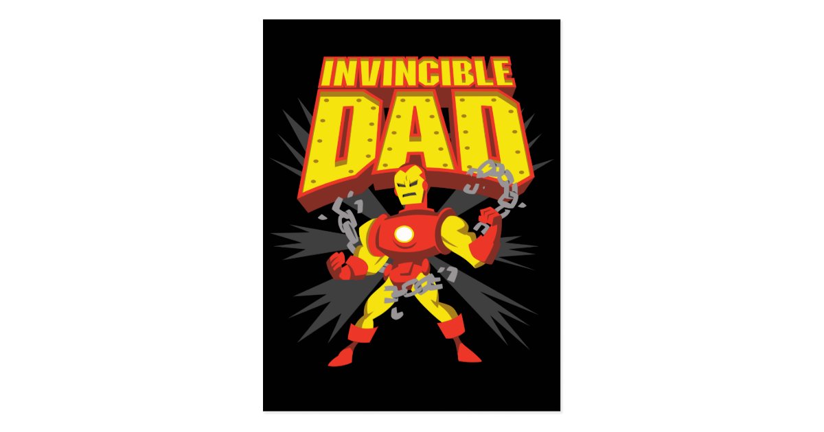 Iron Man | Invincible Dad Postcard | Zazzle.ca
