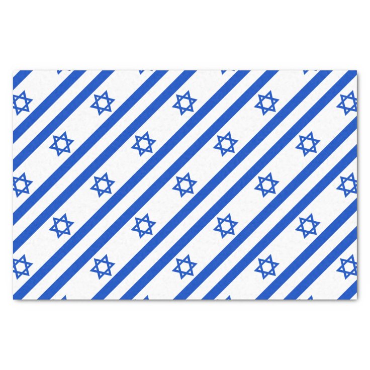 Israel flag blue Star of David Tissue Paper | Zazzle