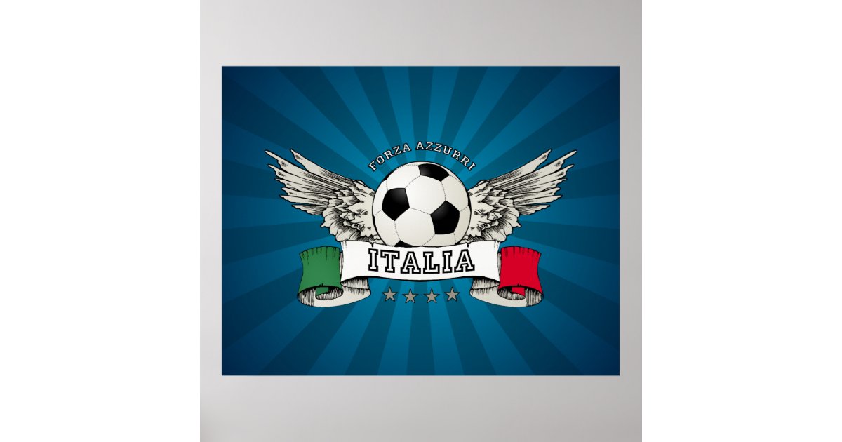 Italy Soccer National Team Supporter poster | Zazzle