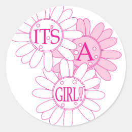 Custom Its A Girl Stickers | Zazzle.ca