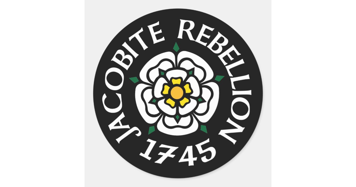 Jacobite 1745 classic round sticker | Zazzle