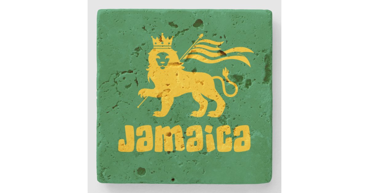 Jamaica Rasta Lion Stone Coaster | Zazzle