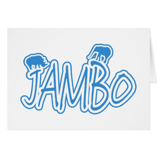 Jambo swahili Hello blue Greeting Card | Zazzle
