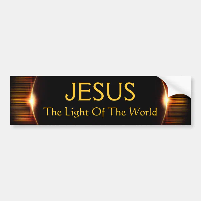 Jesus, The Light of the World Bumper Sticker | Zazzle