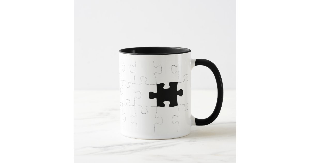 Jigsaw Puzzle with Missing Piece Mug | Zazzle