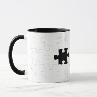 Jigsaw Puzzle with Missing Piece Mug | Zazzle