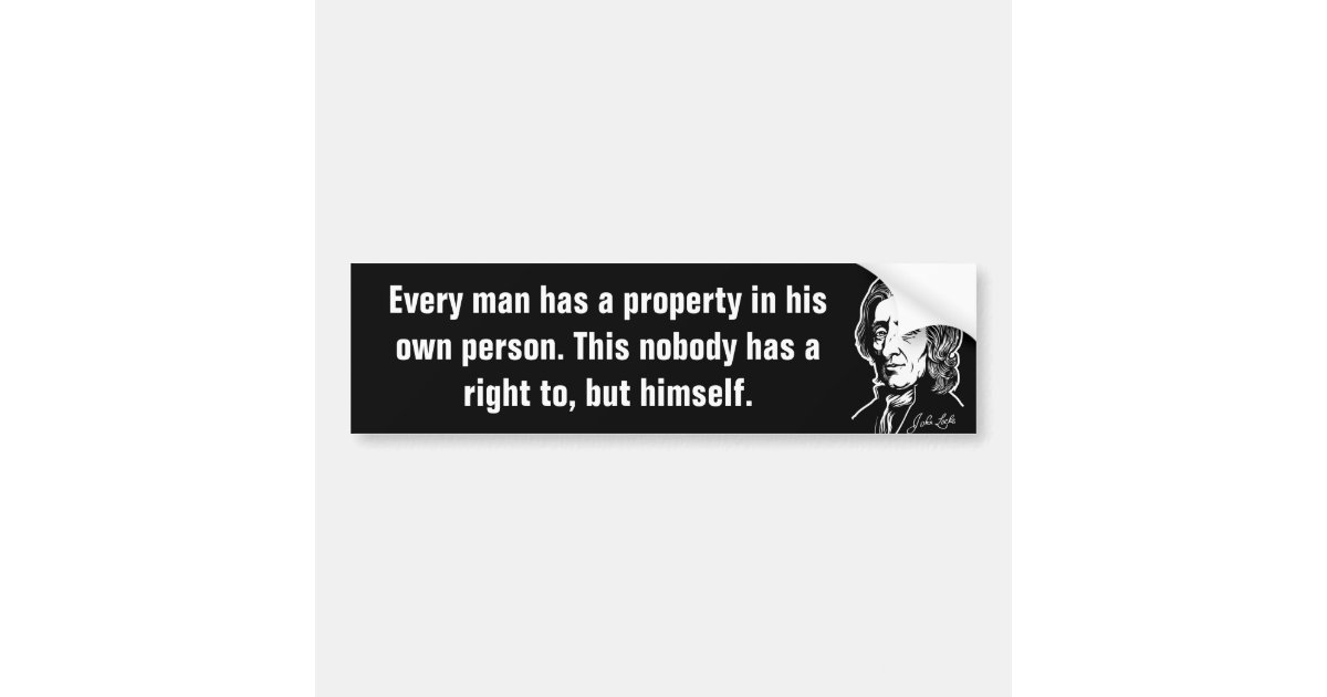 John Locke Quote Bumper Sticker | Zazzle