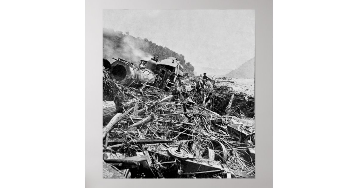 Johnstown Flood Train Wreck Poster | Zazzle