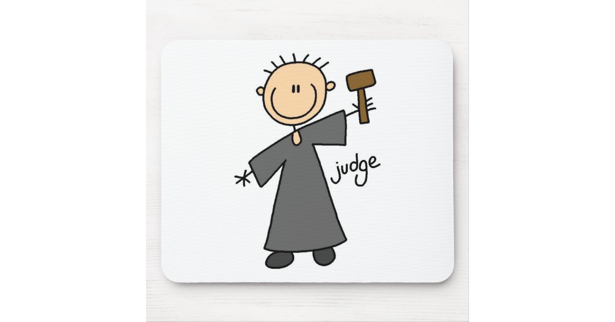 Judge Stick Figure Mousepad | Zazzle