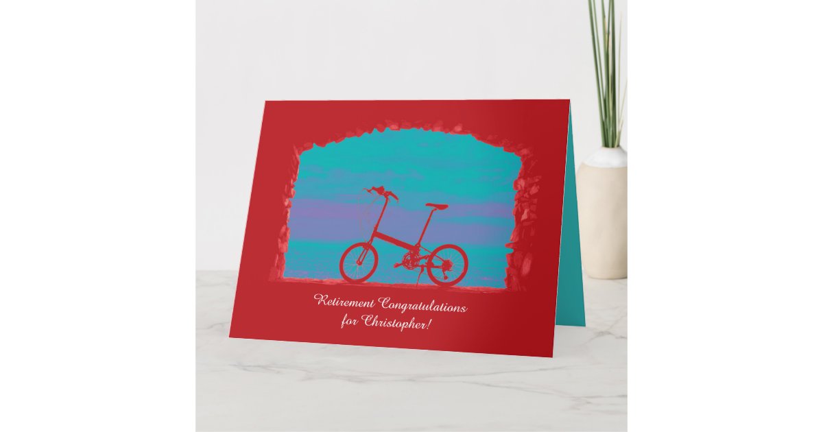 JUMBO Bicycle Happy Retirement Congratulations Card | Zazzle
