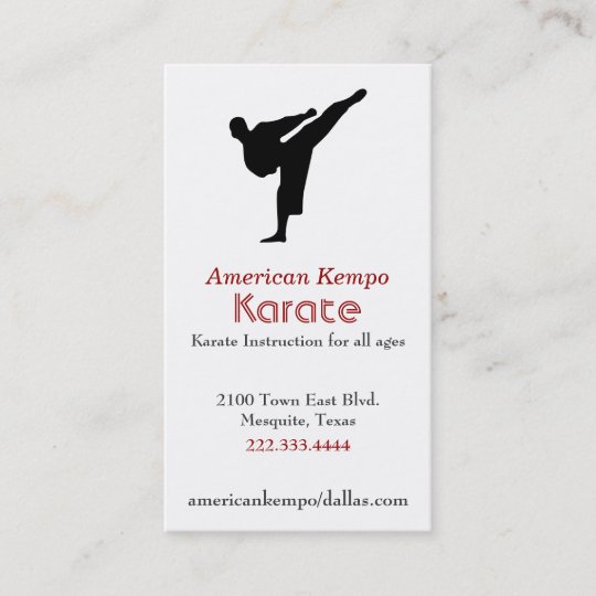 Karate Business Card | Zazzle.ca