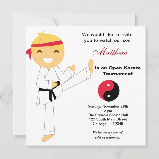 Karate Invitations | Zazzle CA