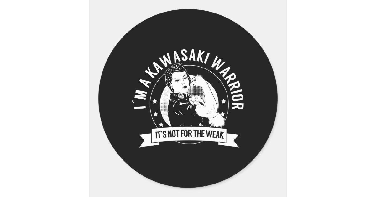 Kawasaki Warrior Nftw Kawasaki Disease Awareness Classic Round Sticker ...