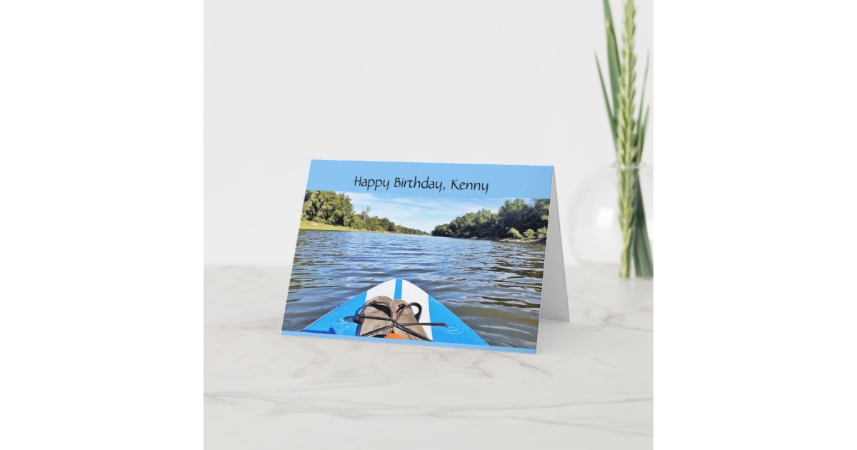 Kayak Happy Birthday Card | Zazzle