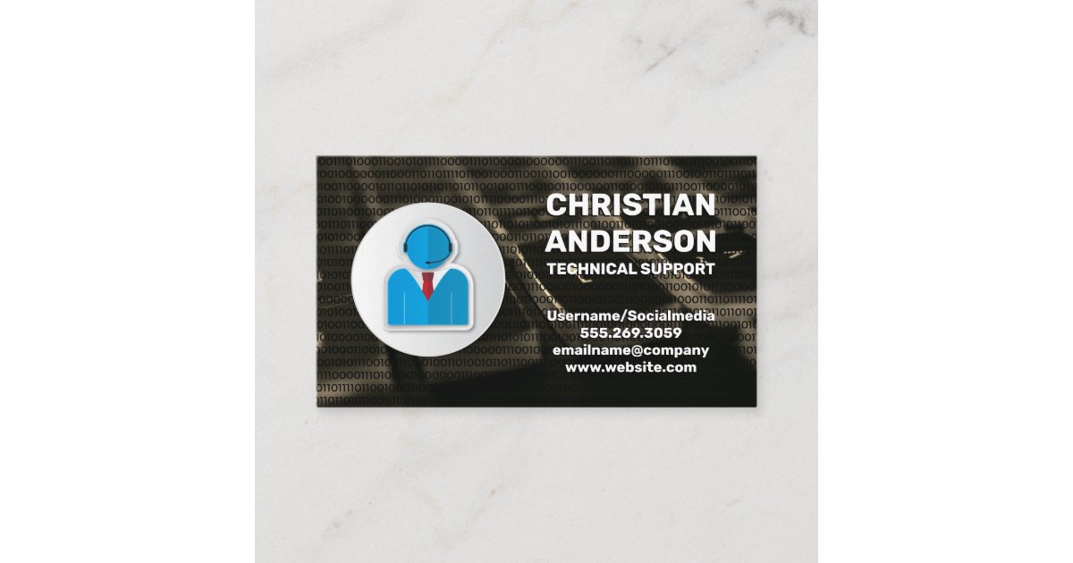 Keyboard | Customer Support Business Card | Zazzle