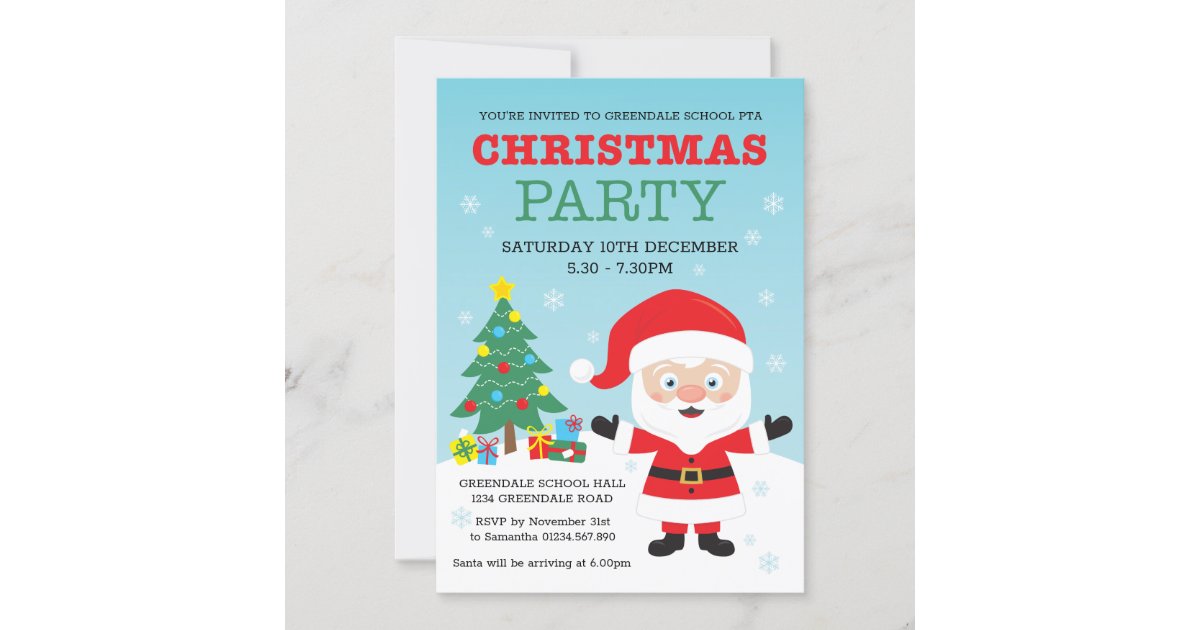 Kids Christmas Holiday Party Invitation | Zazzle