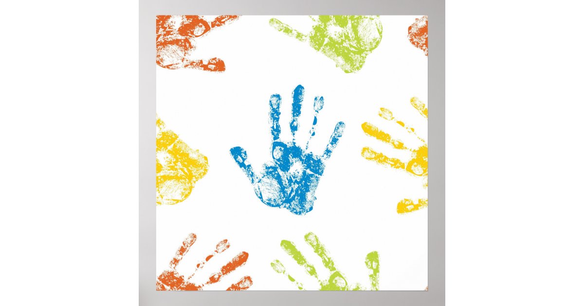 Kids Handprints Poster | Zazzle