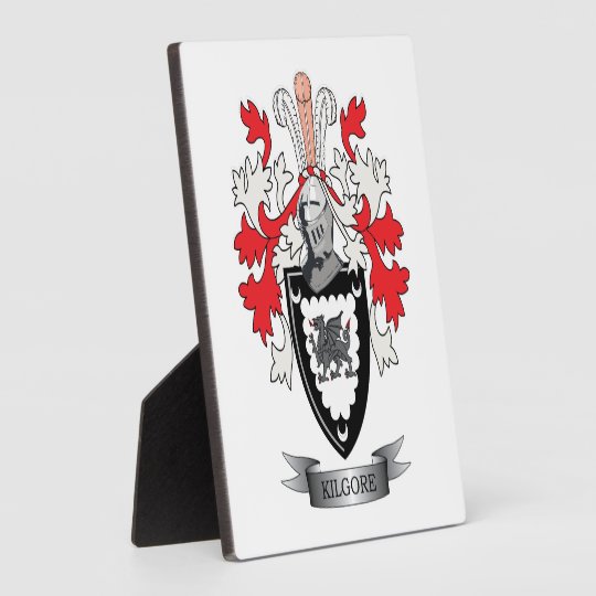 Kilgore Family Crest Coat of Arms Plaque | Zazzle.ca