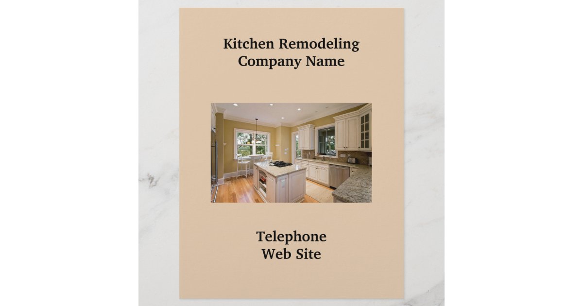 Kitchen Remodeler2 Business Flyer | Zazzle