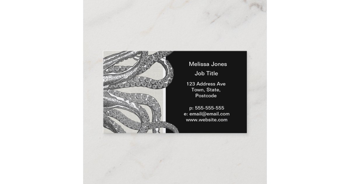 Kraken - Black Giant Octopus / Cthulu Business Card | Zazzle