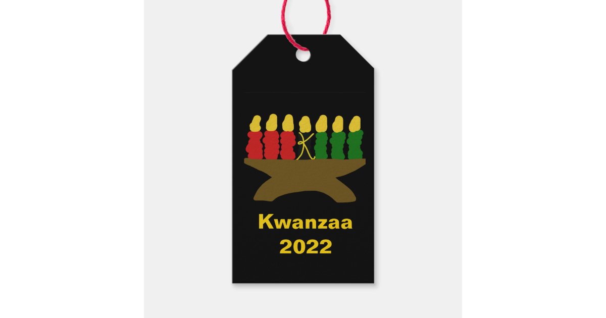 Kwanzaa Kinara Candles Gift Tags | Zazzle