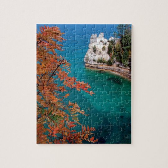 Lake Pictured Rocks Shore Superior Michigan Jigsaw Puzzle | Zazzle.ca