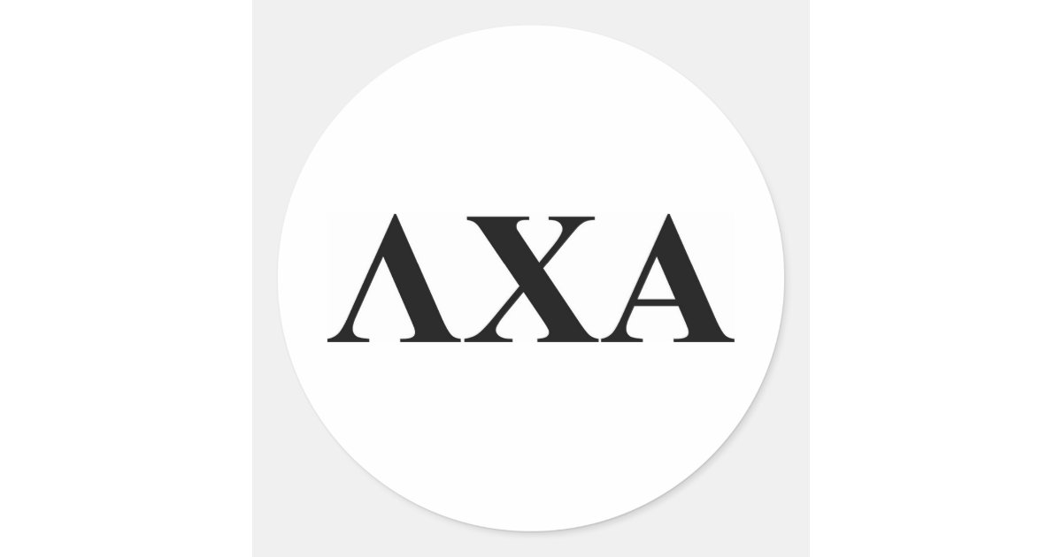 Lambda Chi Alpha Letters Classic Round Sticker Zazzleca