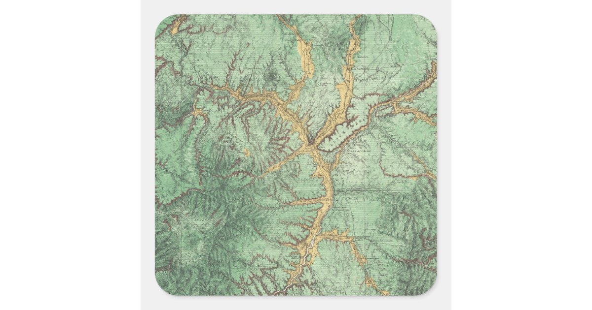 Land Classification Map of New Mexico 2 Square Sticker | Zazzle