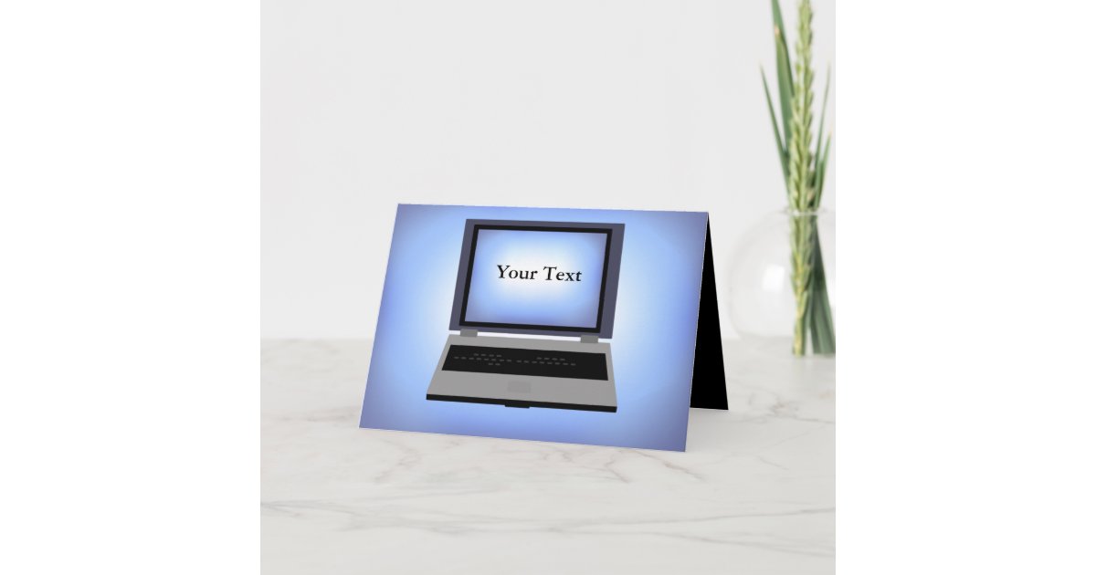 Laptop Computer Greeting Card | Zazzle