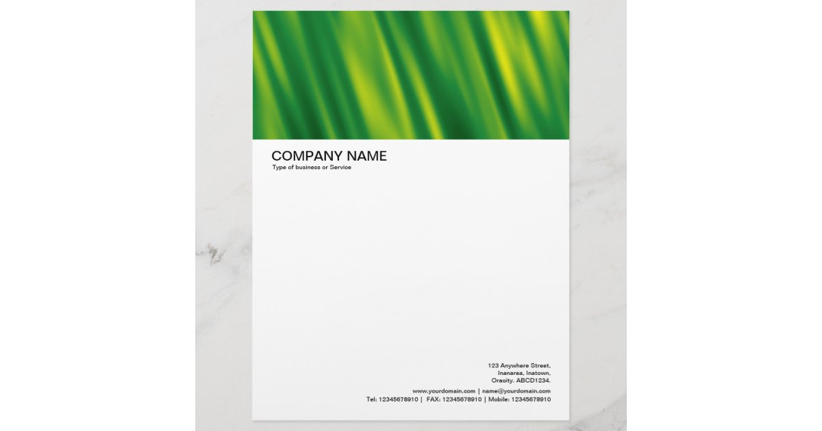 Large Picture Header - Green Curtain Letterhead | Zazzle
