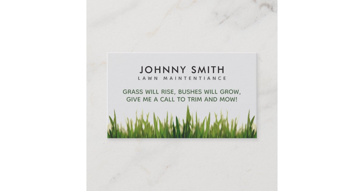 Lawn Care Slogans Business Cards | Zazzle