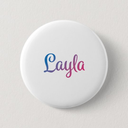 Layla Stylish Cursive 2 Inch Round Button | Zazzle.ca