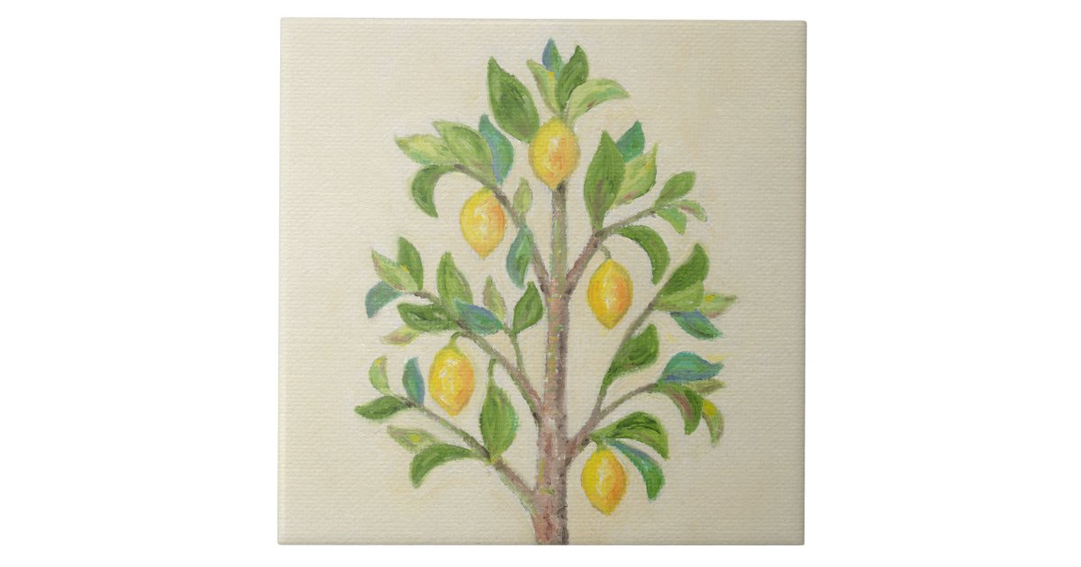 Lemon Tree wall tile | Zazzle