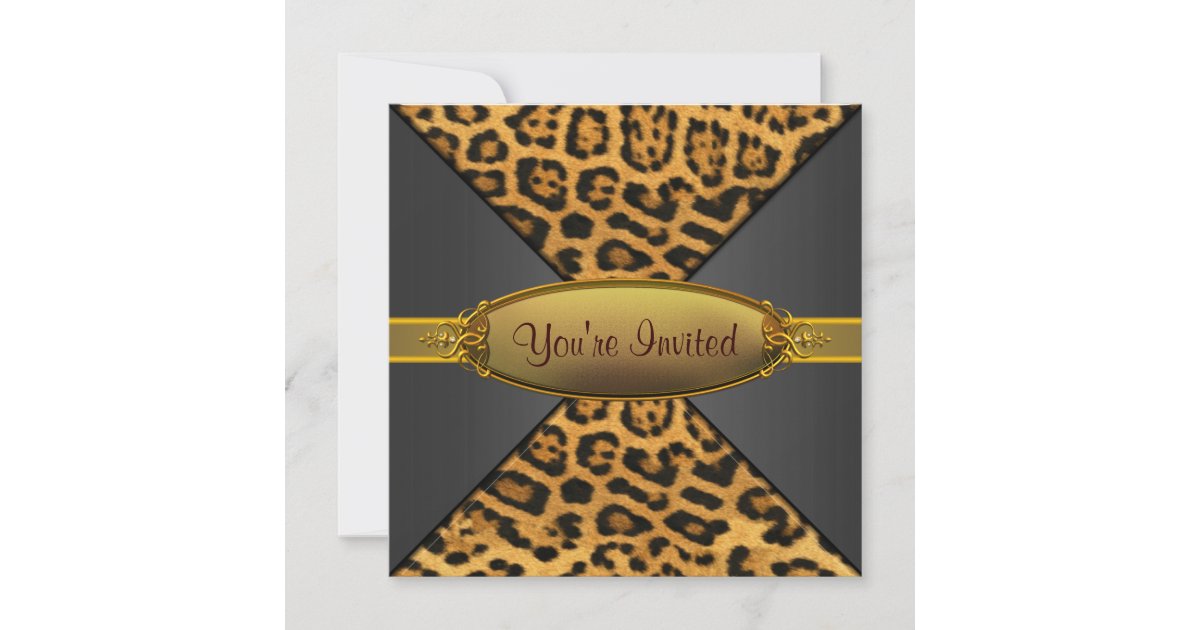 Leopard Party Invitation | Zazzle